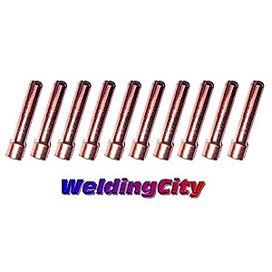 WeldingCity 10-pcs Stubby Collets 10N24S (3/32") for TIG Welding Torch 17, 18 and 26 Series in Weldcraft Lincoln Miller ESAB Weldcraft CK (10-PK)
