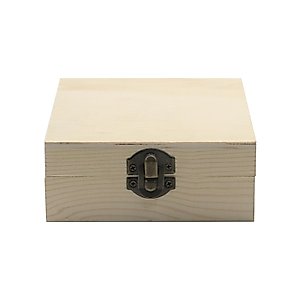 Tsnamay Cuboid 4.72"x4.72" Unfinished Wooden Box Natural Pine Wood DIY Craft Wooden Boxes with Lid for Storage Crafts