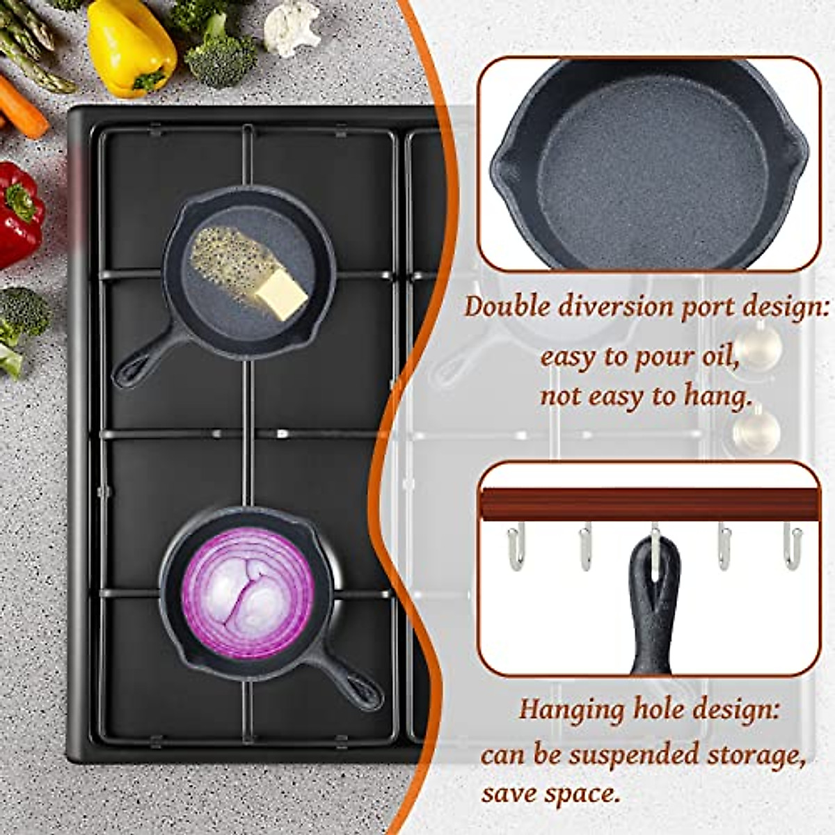 GothaBach Mini Cast Iron Skillet, Pre Seasoned Small Cast Iron Skillet for Baked Cookie, Brownie, Egg Cakes (4'')