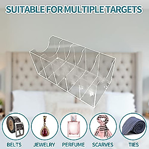 Belt Organizer for Closet，Belt Holder for Closet，Tie and Belt Organizer for Closet,Belt Organizer with 5 Compartments Display Case