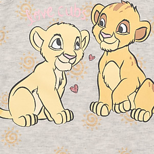 Disney Lion King Simba Newborn Baby Girls Romper and Headband White 3-6 Months