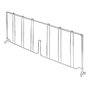 Nexel Wire Shelf Divider, 18"W x 8"H, Chrome