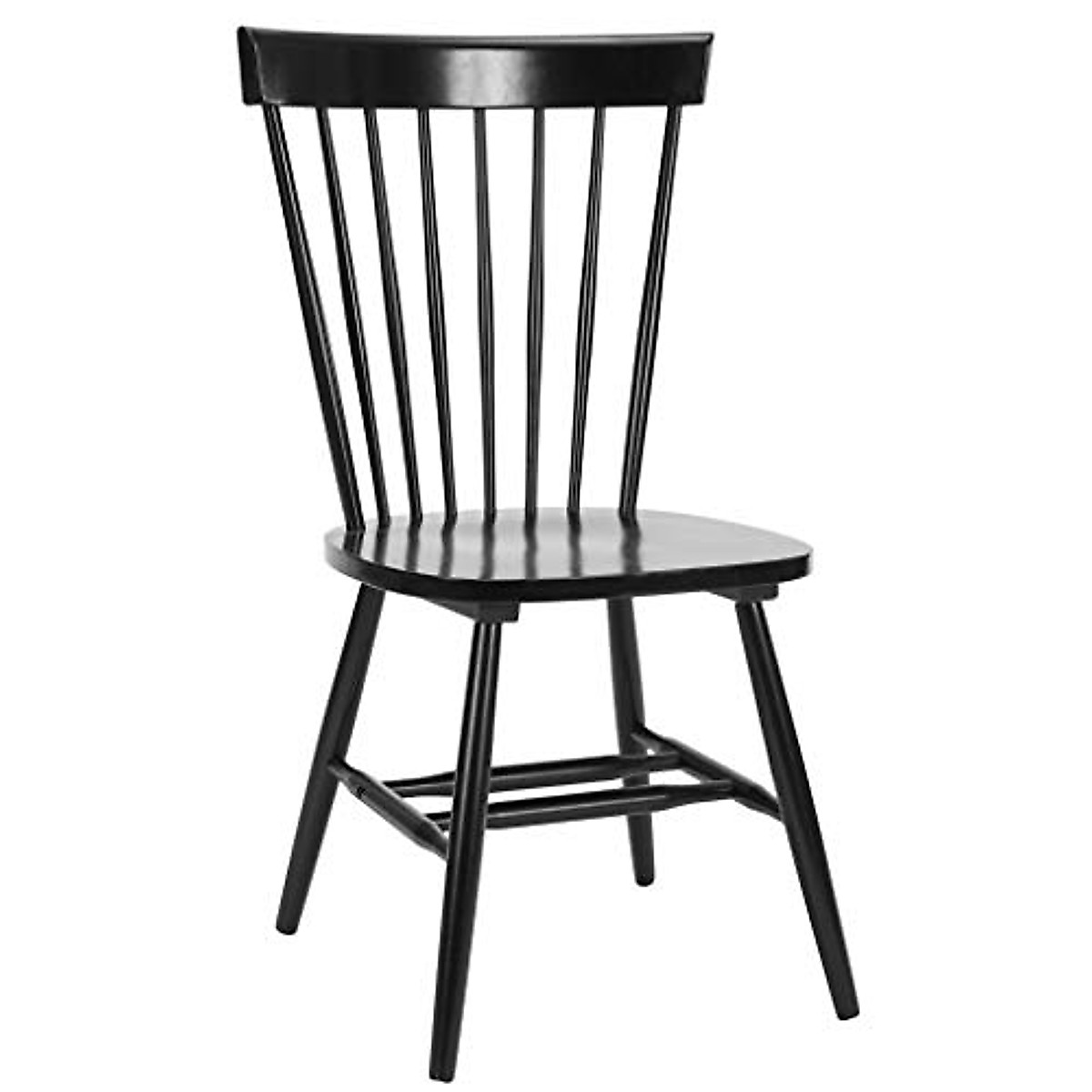 Safavieh American Homes Collection Parker Country Farmhouse Wood Black Spindle Side Chair (Set of 2)