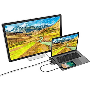 Hyper - New HyperDrive Duo 7-in-2 Hub - USB-C for MacBook Pro/Air - HDMI 4K60Hz HDR, USB-C 40Gbps 100W PD, USB-C 5Gbps 60W PD, MicroSD/SD 3.0 UHS-I 104MB/s, 2 x USB-A 5Gbps - Space Gray
