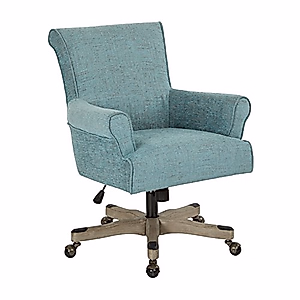 OSP Home Furnishings Megan Office Chair, Turquoise