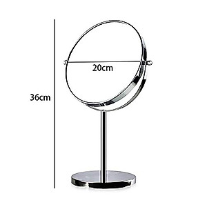 KXA Bathroom Mirror Make-up Mirror 3X Single and Modern Double Sided Circular Magnification 360 deg; Rotating Indoor Office HD Mirror Vanity Mirror Rice Mirror Princess Rice Mirror