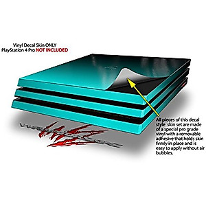 WraptorSkinz PS4 Pro Skin Wrap Smooth Fades Neon Teal Black - Decal Style Skin fits Sony PlayStation 4 Pro Console