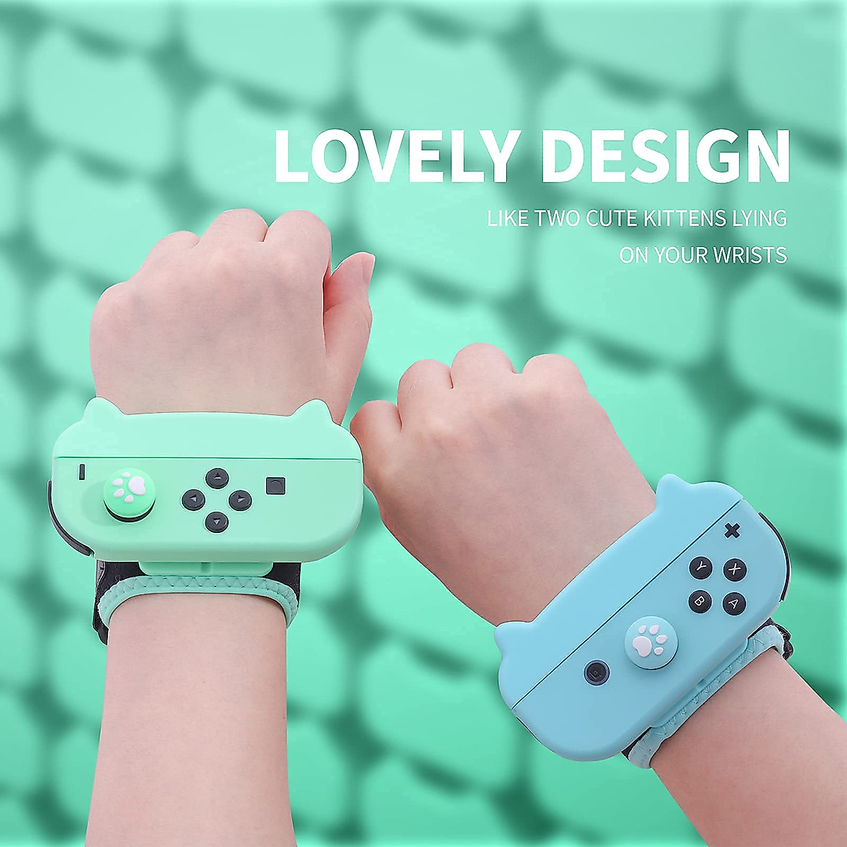 NANANINO Switch Wrist Bands, Cute and Comfortable Wristbands for Just Dance 2024 Nintendo Switch, Switch Joy Con Wrist Bands for Switch Boxing Games