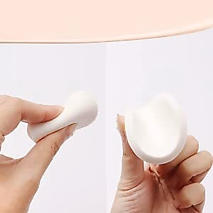 RUITASA 25Pcs Makeup Sponge Cosmetic Puff Use for Dry and Wet Cosmetics Blush Applicators Round Sponges Foundation