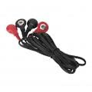 Electrode Cables, 5pcs Tens Replaces Cable 4 Snap 4.6 Ft 2.5mm Treats Tens Unit Electrode Cable Short Button Type Electrode Wire for Tens Machines