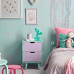 Radidi Mermaid Tail Decor Light Mermaid Tail Party Decoration Christmas Gift Cute Mermaid Table Lamp Battery Operated for Desk,Bedroom,Wall Decor,Baby Shower,Kids' Room,Holiday Decor,Home Decorations