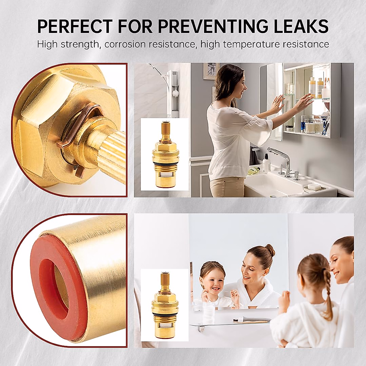 LIBERFLOW Faucet Cartridge Parts Compatible with Hansgrohe 94009000 Hot Widespread Faucet Cartridge 1-inch Spare Part in