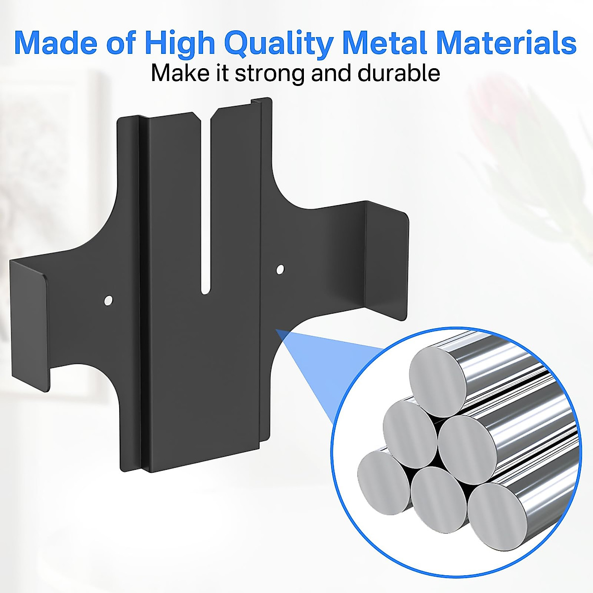 Slim Wall Mount for Sonos Amp Mount Bracket, Black Steel Mount for Sonos Wireless Amplifier Mounting Bracket