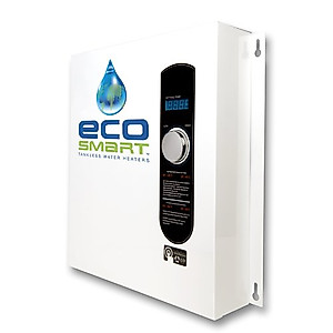 Ecosmart ECO 24 24 KW at 240-Volt Electric Tankless Water Heater with Patented Self Modulating Technology, 17 x 17 x 3.5