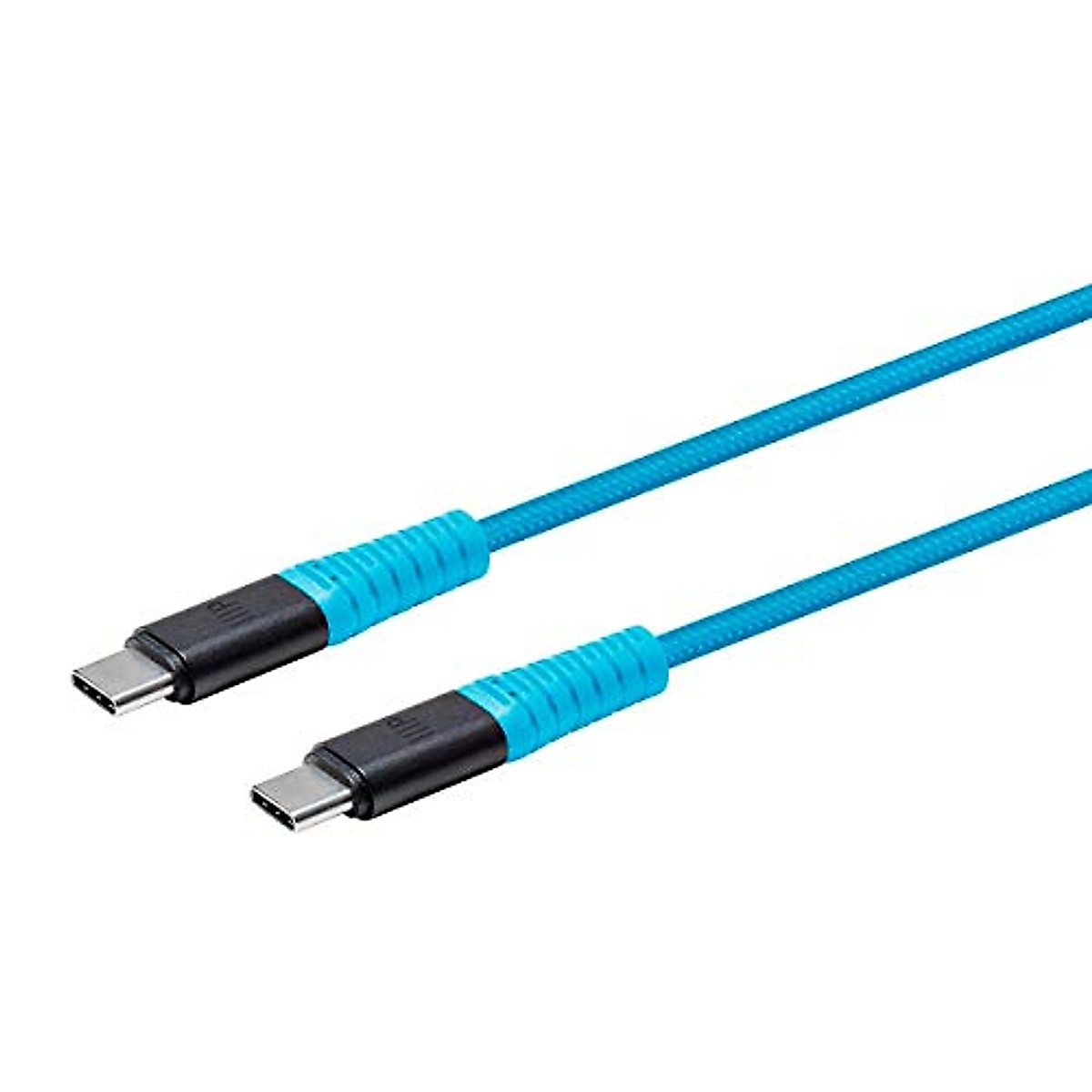 Monoprice Durable USB 2.0 Type-C Charge and Sync Kevlar Reinforced Nylon-Braid Cable - 3 Feet - Blue | 5A/100W, Aluminum Connectors - AtlasFlex Series