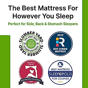 GhostBed Flex 13 Inch Cool Gel Memory Foam & Innerspring Hybrid Mattress, Medium Feel, Made in The USA, Queen