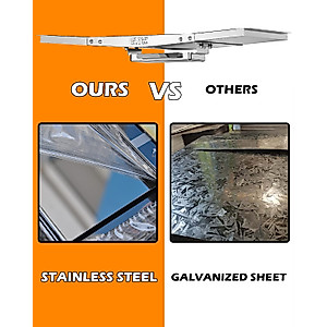 Grease Tray with Catch Pan - Adjustable Drip Pan for Gas Grill Models from Dyna Glo, Nexgrill, Expert Grill, Kenmore, BHG and More - Stainless Steel Grill Replacement Parts(Width 18"-24")