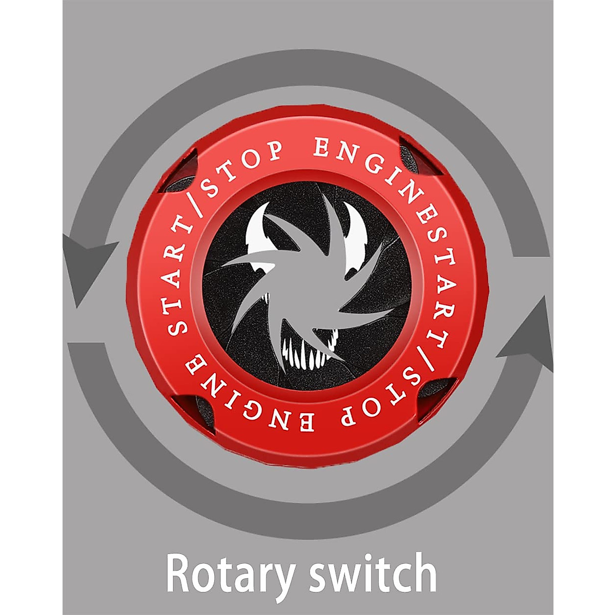 SEICAROO Push to Start Button Cover,Spin Engine Start Stop Button Cove, Rotary Car Start Button Cover,Engine Start Button Cover for Venom Car Interior Accessory