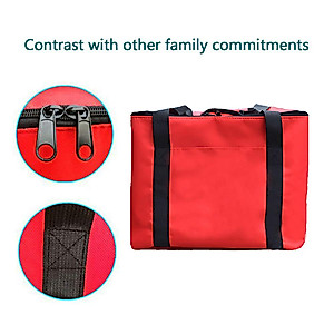 CALIDAKA Insulated Food Delivery Bag, Food Storage Waterproof Oxford Cloth Zipper Ergonomic Pizza Bag Picnic, Reusable Food Warmer Grocery Bag for for Hot/Cold Food, Pizza, Drinks (size:XL)