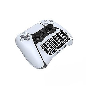Donop Wireless Bluetooth Keyboard for PS5 Controller, Built-in Speaker & 3.5mm Audio Jack (White)