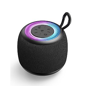 LENRUE F62 Portable Bluetooth Speaker with Bluetooth 5.3, RGB Lights, Stereo Sound & bass, Compact Size, IPX5 Waterproof, Lightweight Travel Speaker for Car Bicycle Bag and More Outdoor