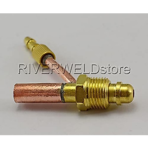 RIVERWELD Cables and Gas (Water) Separate Cable Connector Fitting for TIG Welding Torch (5/8"-18 Male WP26)