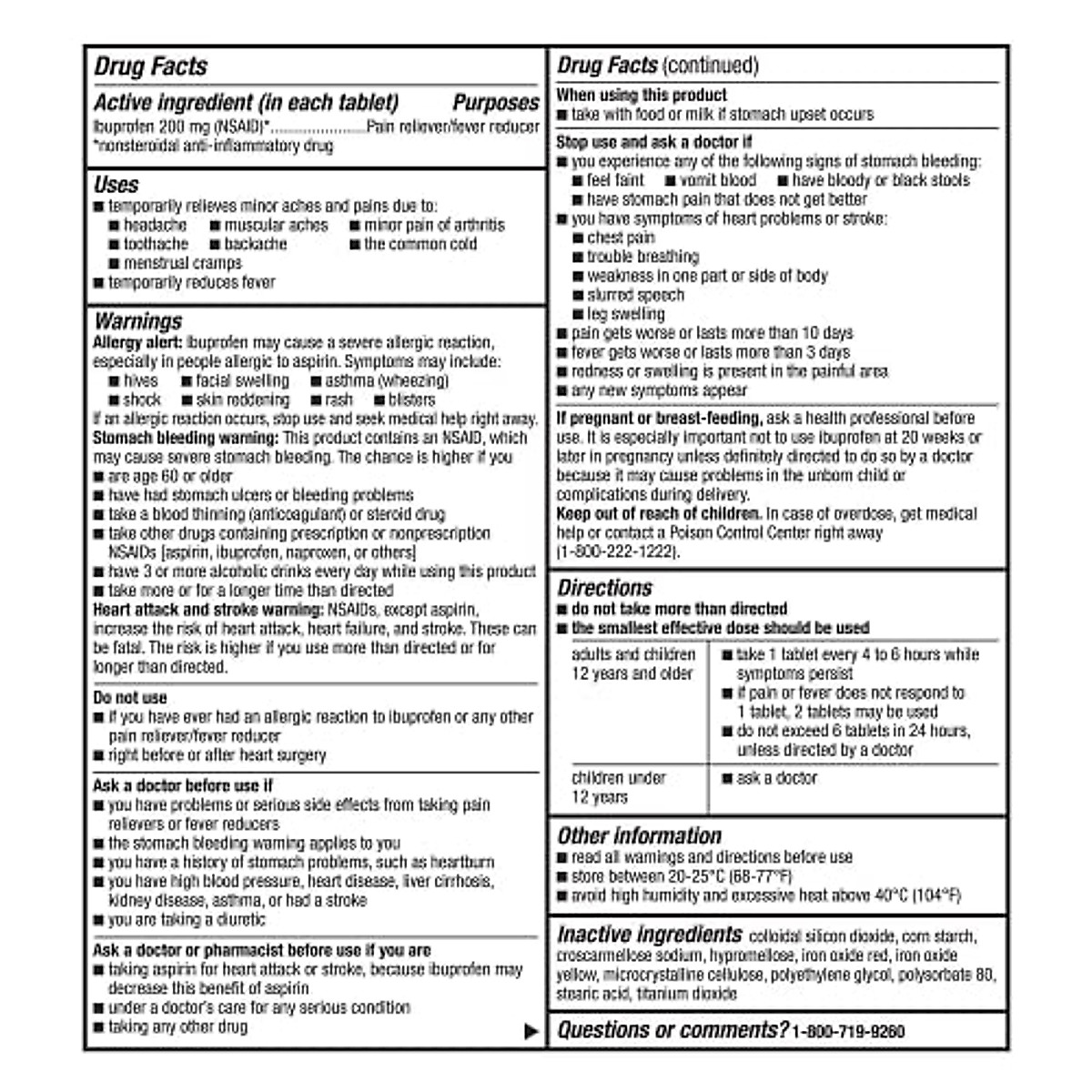Equate Ibuprofen Tablets, 200 mg, Twin Pack, 500 Count