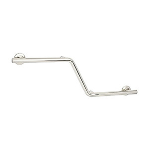 Seachrome Bathroom Grab Bar, 38 inch Stainless Steel, Right Handed Zuma Bar, 1 1/4 inch Diameter, Handicap Grab Bar, Safety Rail, Satin Stainless (Model: GWR-3638-QCR-SS)