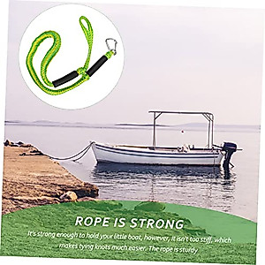 Abaodam 3pcs Boat Rope Boat Dock Lines Elastic Mooring Rope Dock Rope Marine Accessories Black Bungee Cords Braid Accessories Boat Accessory Dock watercraft Safety Rope Outdoor Boat Supply