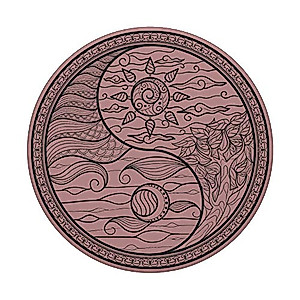 Yin Yang Day and Night Misty Rose PopSockets PopGrip: Swappable Grip for Phones & Tablets