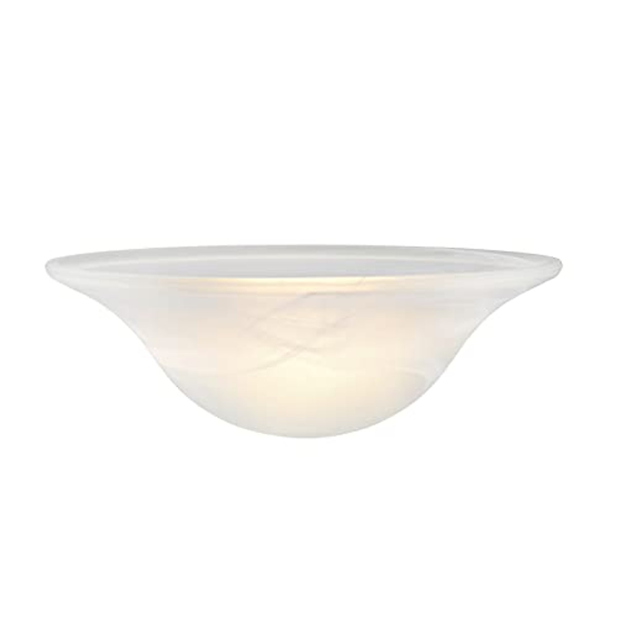 Aspen Creative 23101-31,Alabaster Replacement Glass Shade for Medium Base Socket Torchiere Lamp, Swag Lamp and Pendant, 15-3/4" Diameter x 5-3/4" High