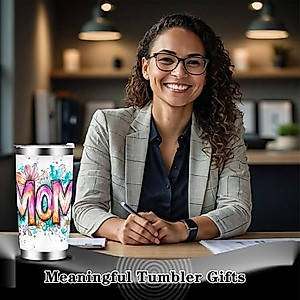 FOCIUZTA 20oz Colorful Watercolor Floral Artistic Tumbler with lid, Travel Coffee Cup, Ideal for Easter, Mother Day, and birthday gifts