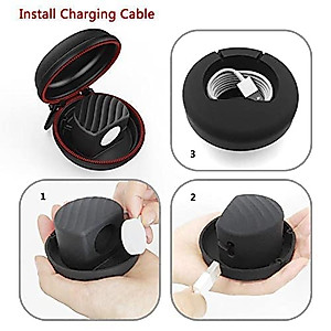 EMallee Galaxy Watch 4/3 Charger Holder, Portable Travel Carrying bag EVA Protective Storage case for Samsung Galaxy Watch4 classic Watch3 Active 2 and Google Pixel watch (charger not included)