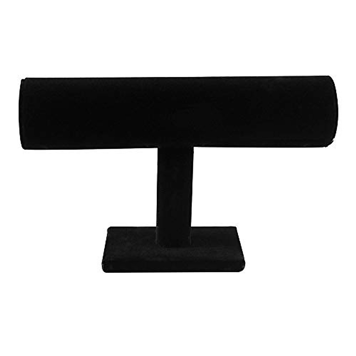 Super Z Outlet Black Velvet Hovering T-Bar Bracelet Necklace Jewelry Display Stand for Home Organization