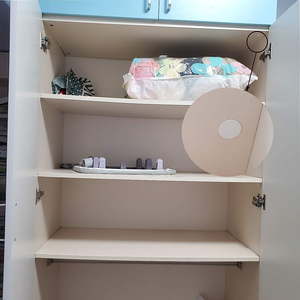 4 Sheet PVC Self-Adhesive Screw Hole Stickers,18mm Screws Covers Caps for Cabinet Wardrobe