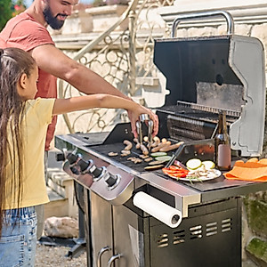 Paper Towel Holders Magnetic Steel Black Towel Roll Holders with Strong Magnetic Backing - Fit for Large Paper Towels-for Kitchen,Refrigerator,Grill,Garage,Shop