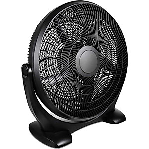 HealSmart 18 Inch 3-Speed Plastic Floor Fans Quiet for Home Commercial, Residential, and Greenhouse Use, Outdoor/Indoor, Black