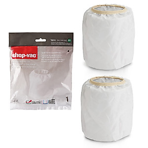 Shop-Vac 90115 Dacron Cloth Filter Replacements for Most Shop-Vac Wet/Dry Vacuum Cleaners 5 Gallon and Above, 9011500, 2 Pack
