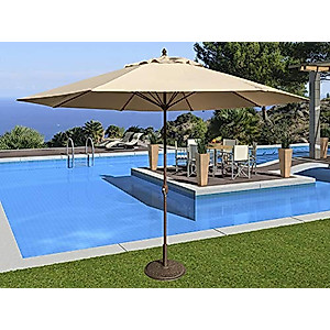 Tropishade 11' Umbrella with Premium Beige Olefin Cover (Base not included)