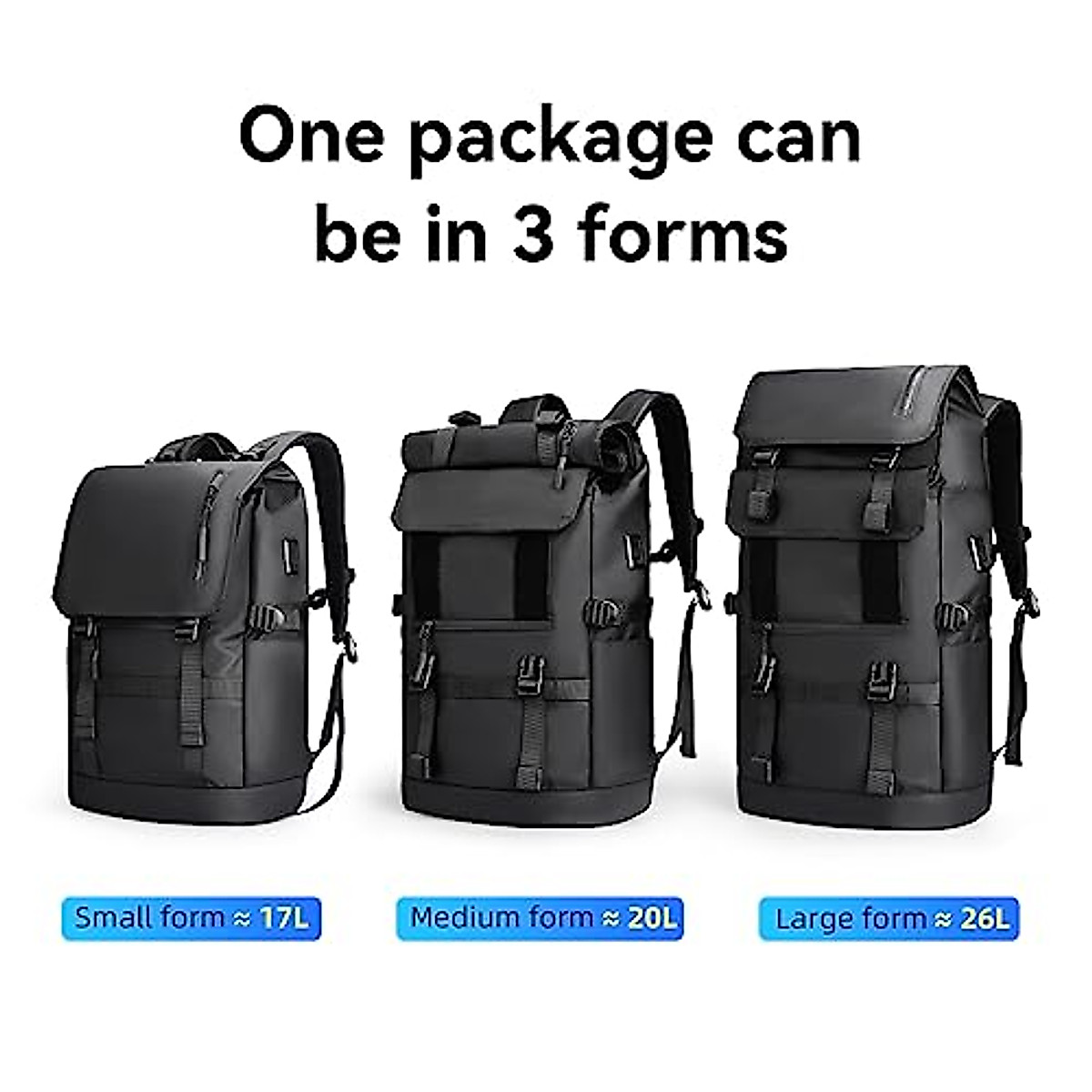 Muzee Vintage Laptop Backpack for Men, Travel Backpacks with USB Charging Port,Roll Top Backpack Fits 15.6Inch PC