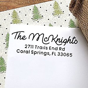 Custom Return Address Stamp – Self Inking Rubber Stamp – 3 Sizes and 8 Designs to Choose from