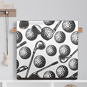 Tablerazzi Golf Ball Golf Sports Game Cube Storage Bin, 13 Inch Collapsible Fabric Storage Cube Bin, Foldable Cube Baskets for Shelf, Closet, Organizer