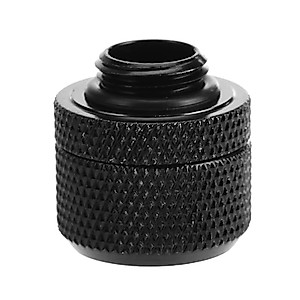 Dracaena 6 Pack G1/4" Thread to 3/8" ID, 5/8" OD Compression Fitting for Soft Tubing, Soft Tube Connectors for Computer Water Cooling System, Black
