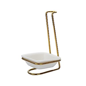 IEUDNS Upright Ladle Holder, standing spoons Rest, Kitchen Gadget Portable Spoon Rest Holder, Soup Ladles Holders for Food, Restaurant Counter, single square