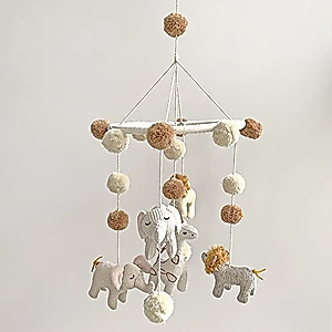 Crane Baby Mobile for Crib, Safari Nursery Décor for Boys and Girls, Ceiling Hanging, 11" x 28"