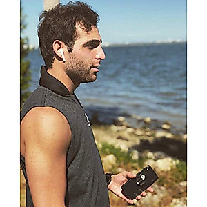 POPMAGNETZ Podify (2-Pack) AirPods Holder Stick On Adhesive Silicone Earbud Sleeve Case Attachment Accessory for Back of Cell Phone, iPhone & Android, Fits AirPods & AirPods Pro (Clear)