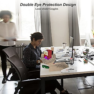 Aufero Portable Laser Engraver, Mini Laser Cutter and Engraver Machine for Wood and Metal, 32-bit Motherboard LaserGRBL(LightBurn), Eye Protection Fixed-Focus, 7.1'' x 7.1'' DIY Engraving Area(LU2-2)