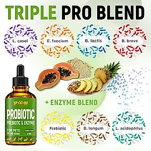 Dog Vitamins and Supplements Liquid | Cat Vitamins | Antibiotics for Dogs | Antibiotics for Cats | Dog Probiotic | Cat Probiotic Liquid | 3 x 2 Oz