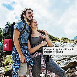 [New Upgrade] Professional First Aid Kits, First Aid Trauma Kit with Labelled Compartments Molle System for Car, Hiking, Backpacking, Camping, Traveling, and Cycling