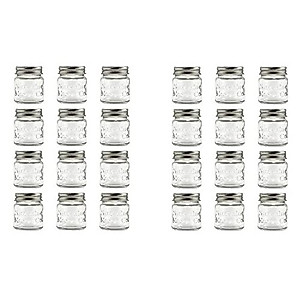 Sunshine Mason Co. Mini Mason Jar Shot Glasses with Metal Lid 2 Ounces, 24 Pieces